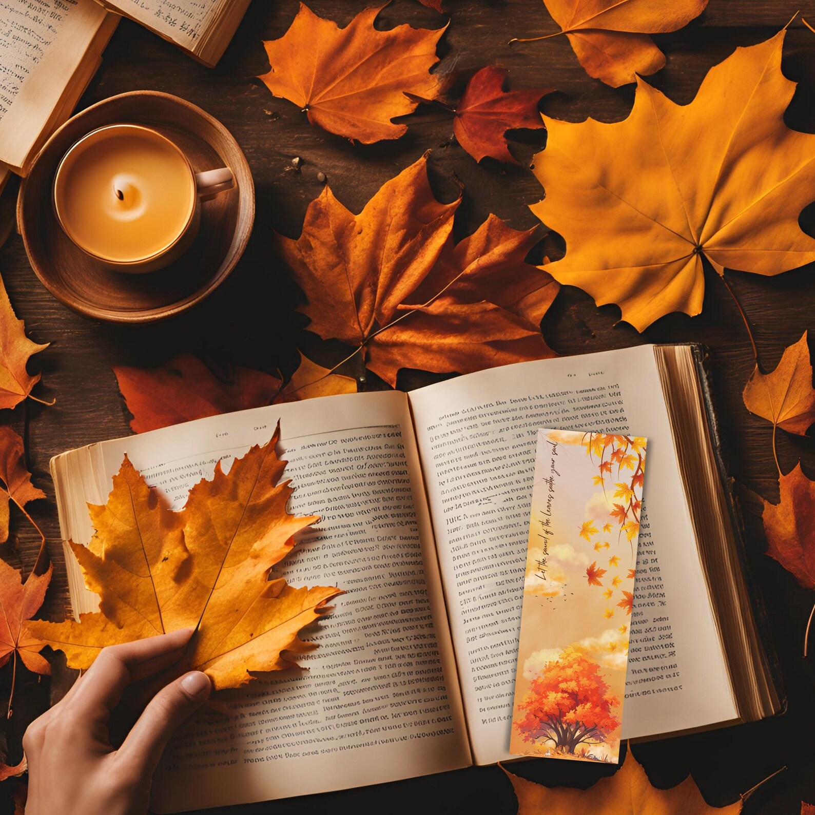 Autumn Reading Bookmark Designs Motivational Bookmark Quotes Print ...