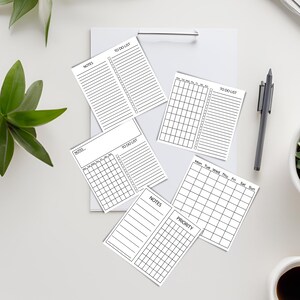 2025 Mini Daily Planner Set 5, to Do List,weekly Planner, Pocket ...