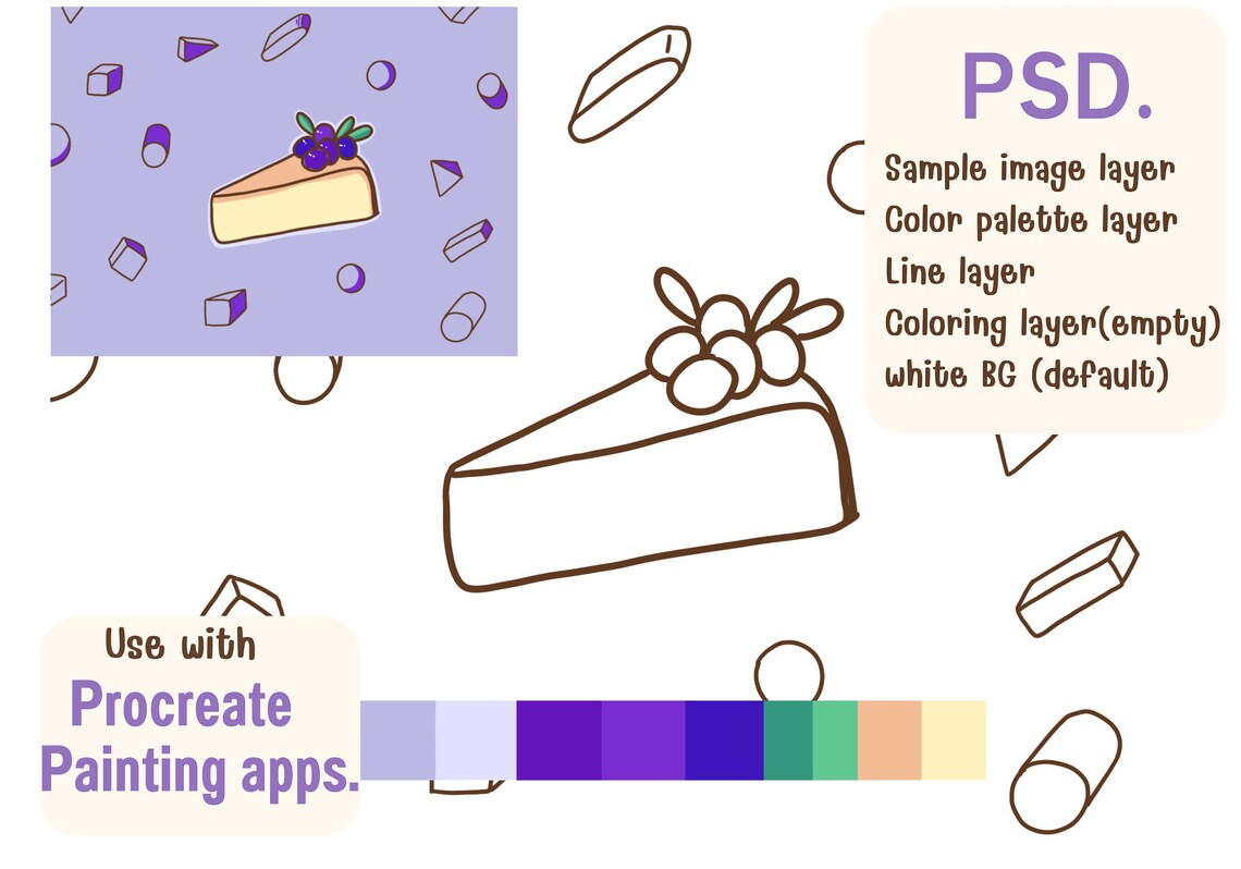 Digital Coloring Page PNG PSD PDF | Goodnotes | Procreate |printable - Etsy