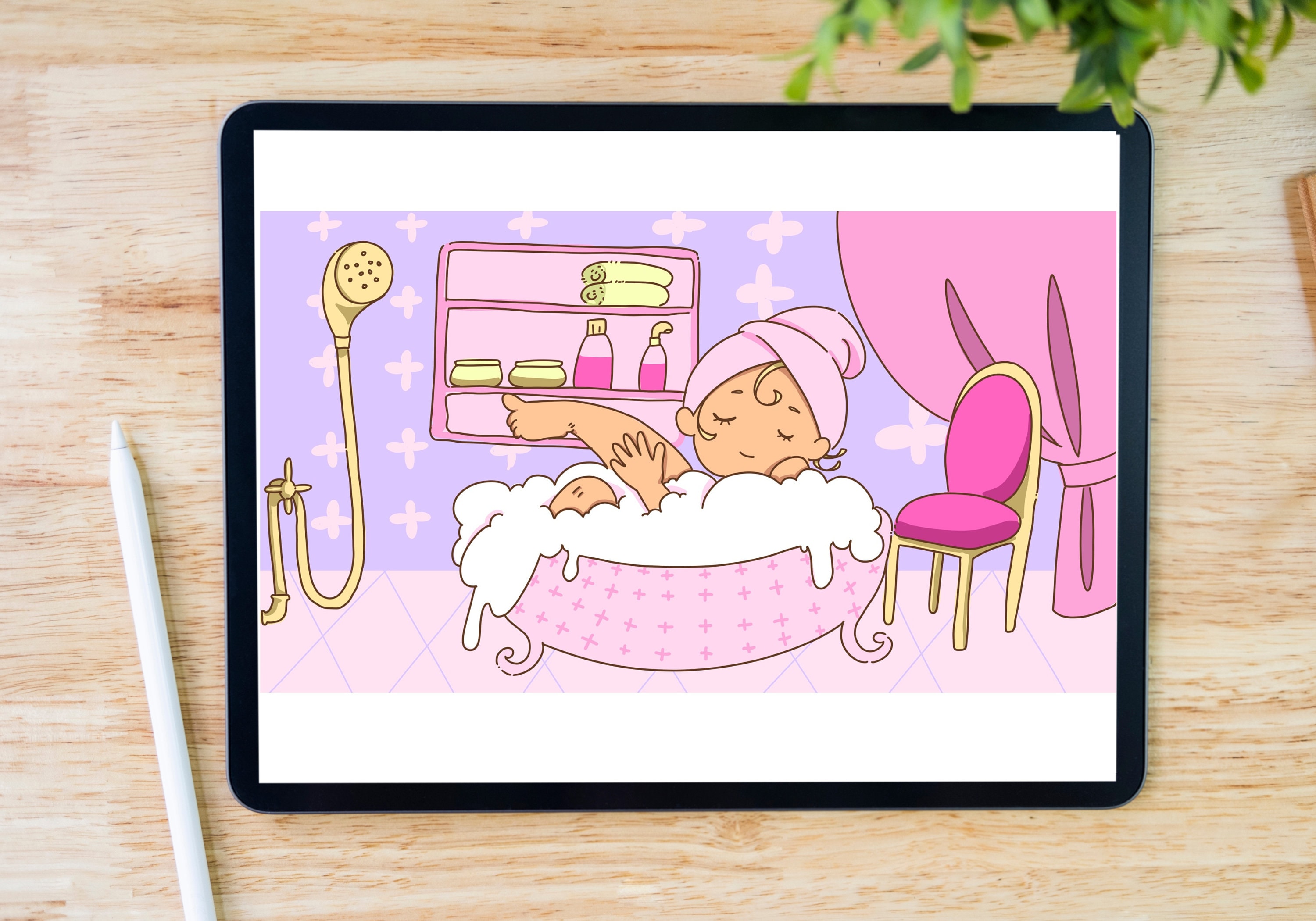 Digital Coloring Page PNG PSD PDF Goodnotes Procreate printable - Etsy