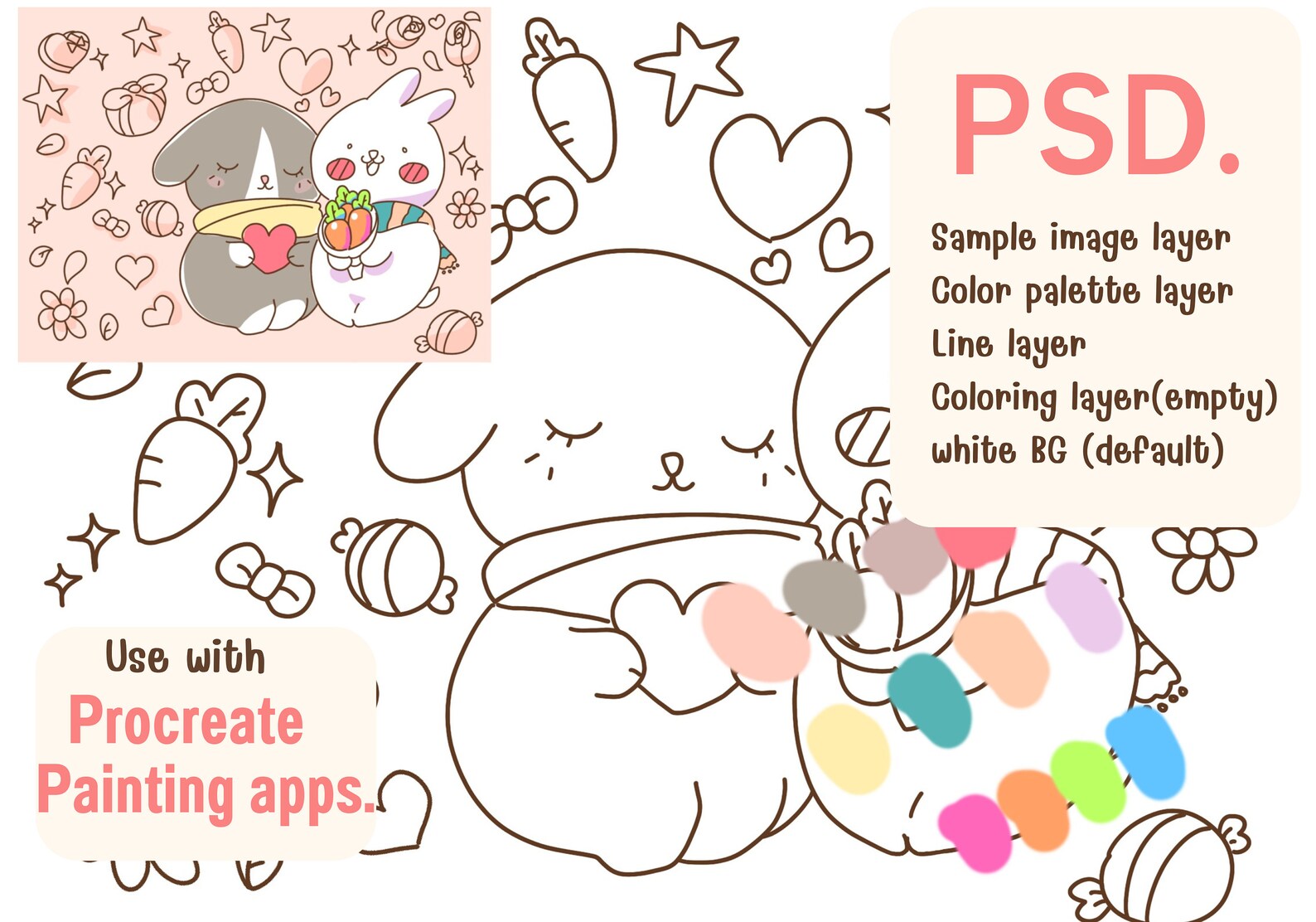 Digital Coloring Page Practice Exercises Sample Picture and Color ...