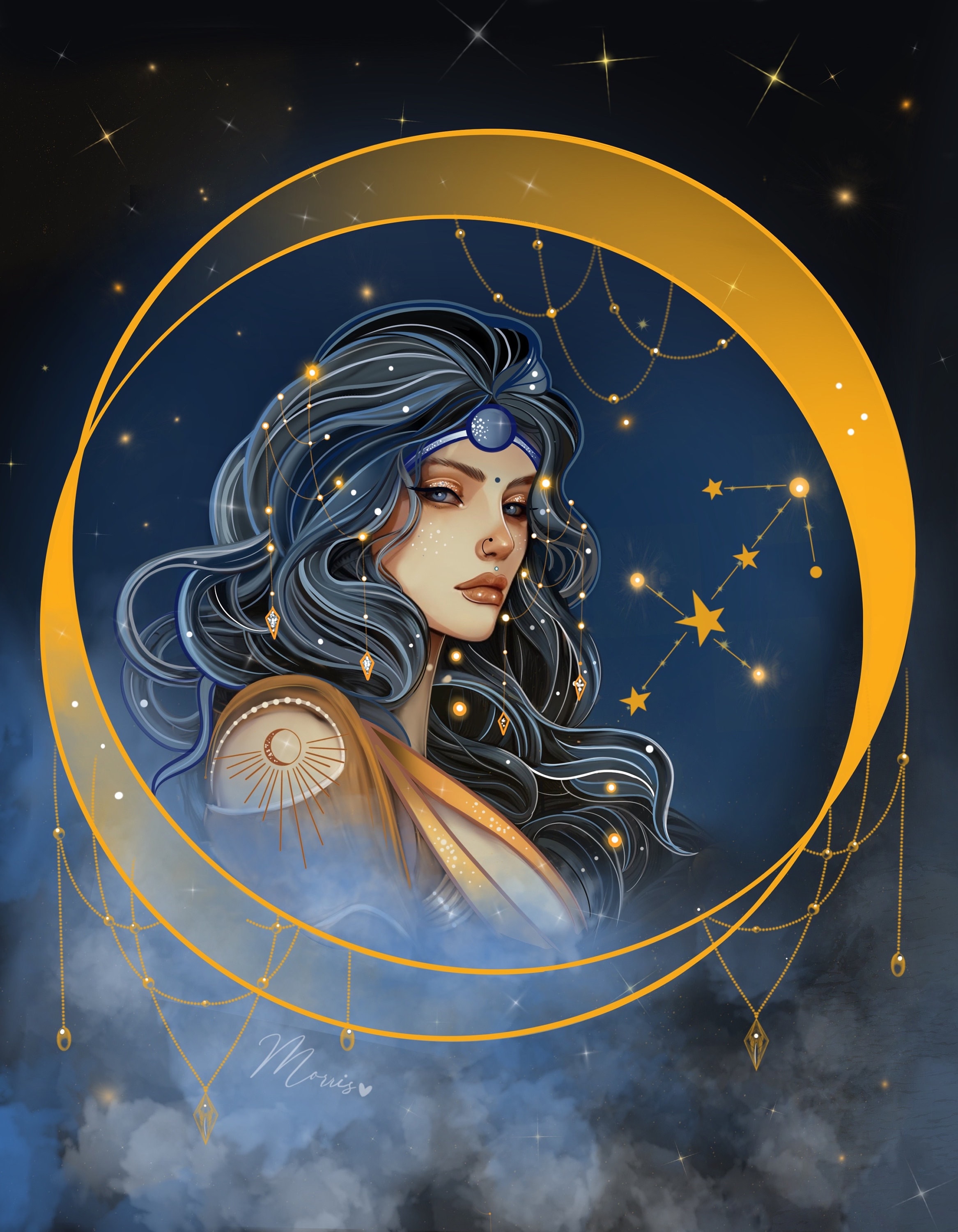 Sagittarius Zodiac Astrological Goddess Print - Etsy