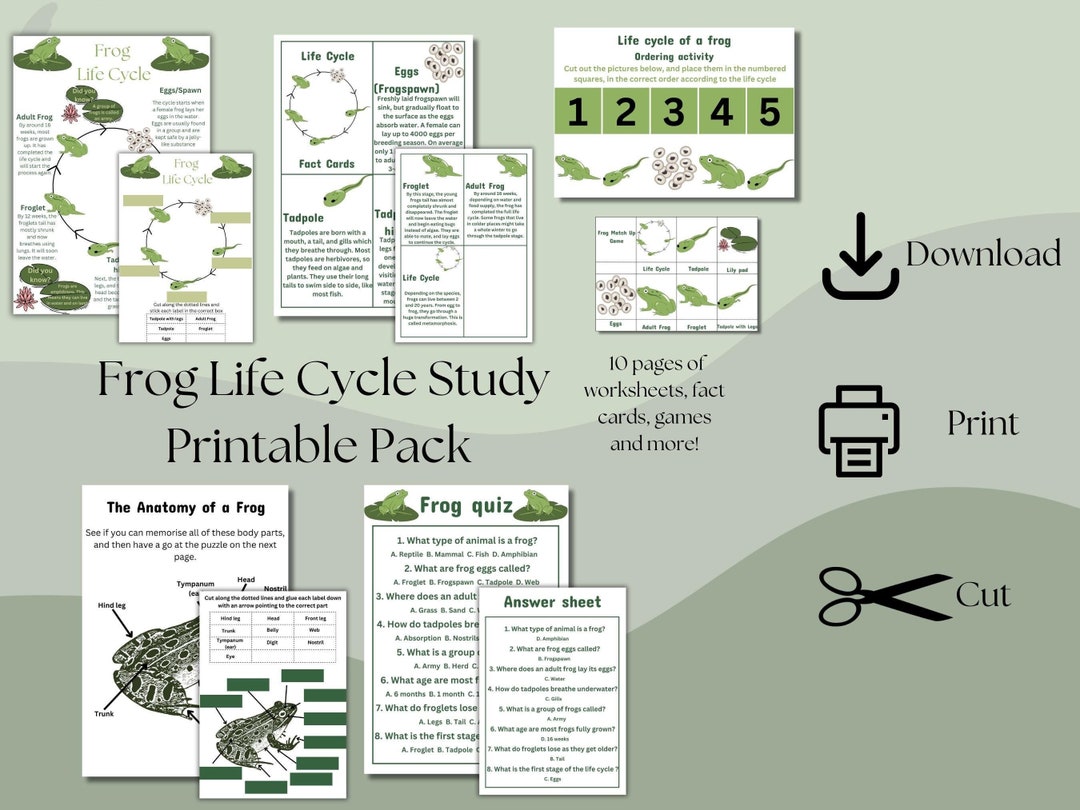 Frog Life Cycle Unit Study – Homeschool Science, Montessori Printable ...