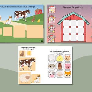Farm Busy Book Printable for Toddlers – Preschool Learning Activities ...