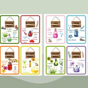 Mud Kitchen Potions Recipe Cards, Printable Nature Play Learning ...