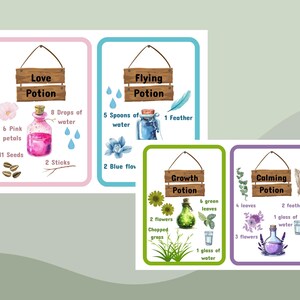 Mud Kitchen Potions Recipe Cards, Printable Nature Play Learning ...