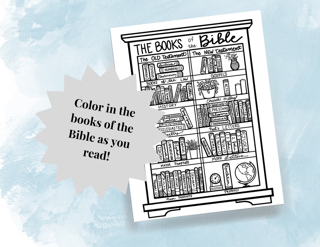 Books of the Bible Coloring Page - Etsy