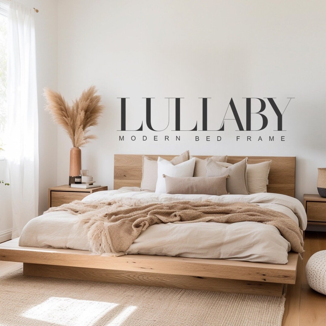 Lullaby Bed, Platform Bed,low Bed, Low Bed Frame,bed Frame, Bed,queen ...