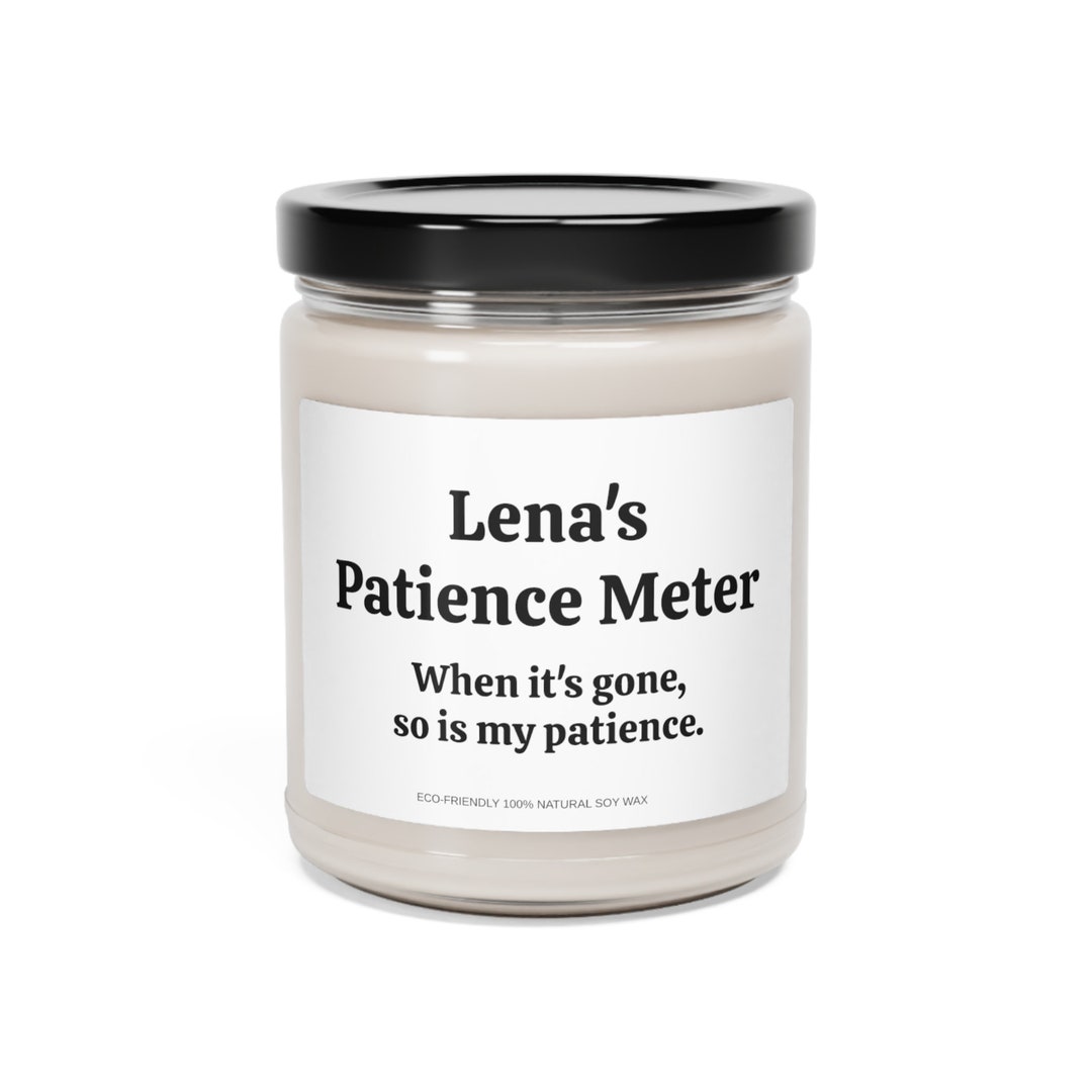 Personalized Candle, Name's Patience Meter, Mom Gift From Daughter ...