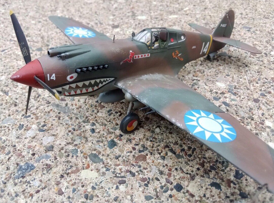 Pro-built 1/48 P-40b "flying Tiger" AVG - Etsy