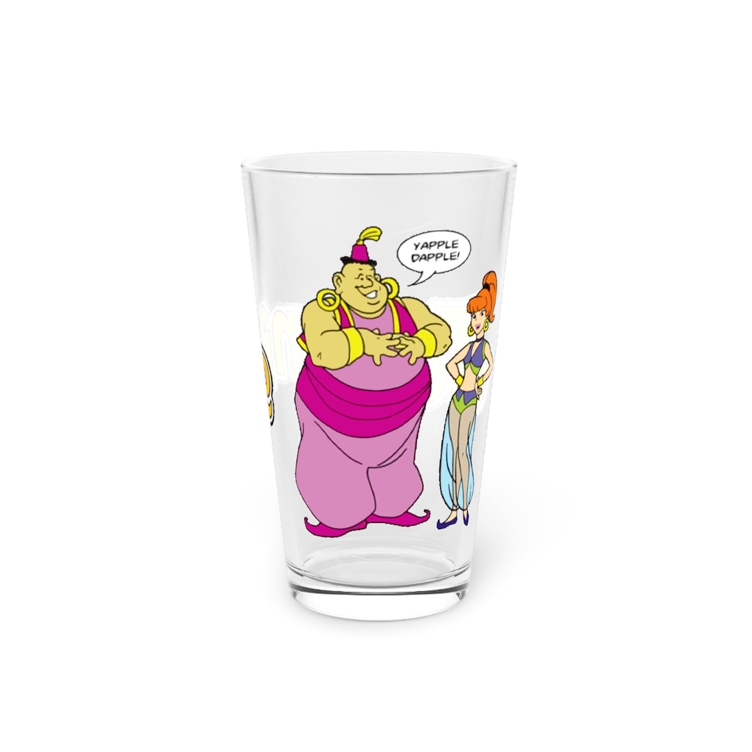 Jeannie & Babu Pint Glass, 16oz Hanna-barbera 1973 Classic TV Animation ...