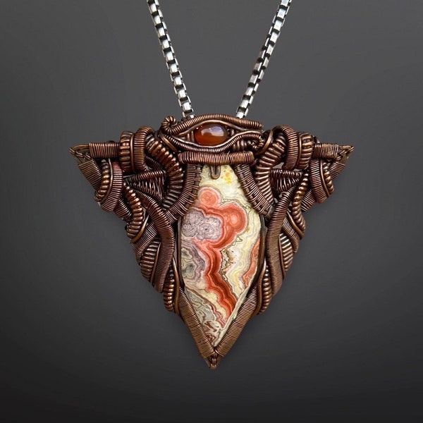 Heady Wire Wrapped Pendant - Etsy