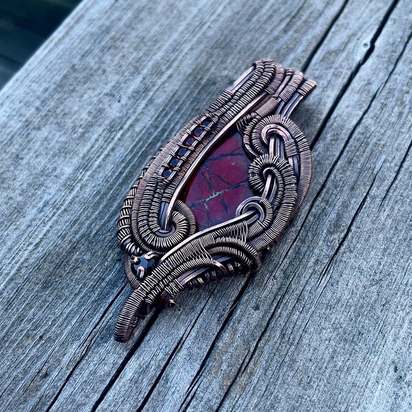 Heady Wire Wrapped Pendant - Etsy