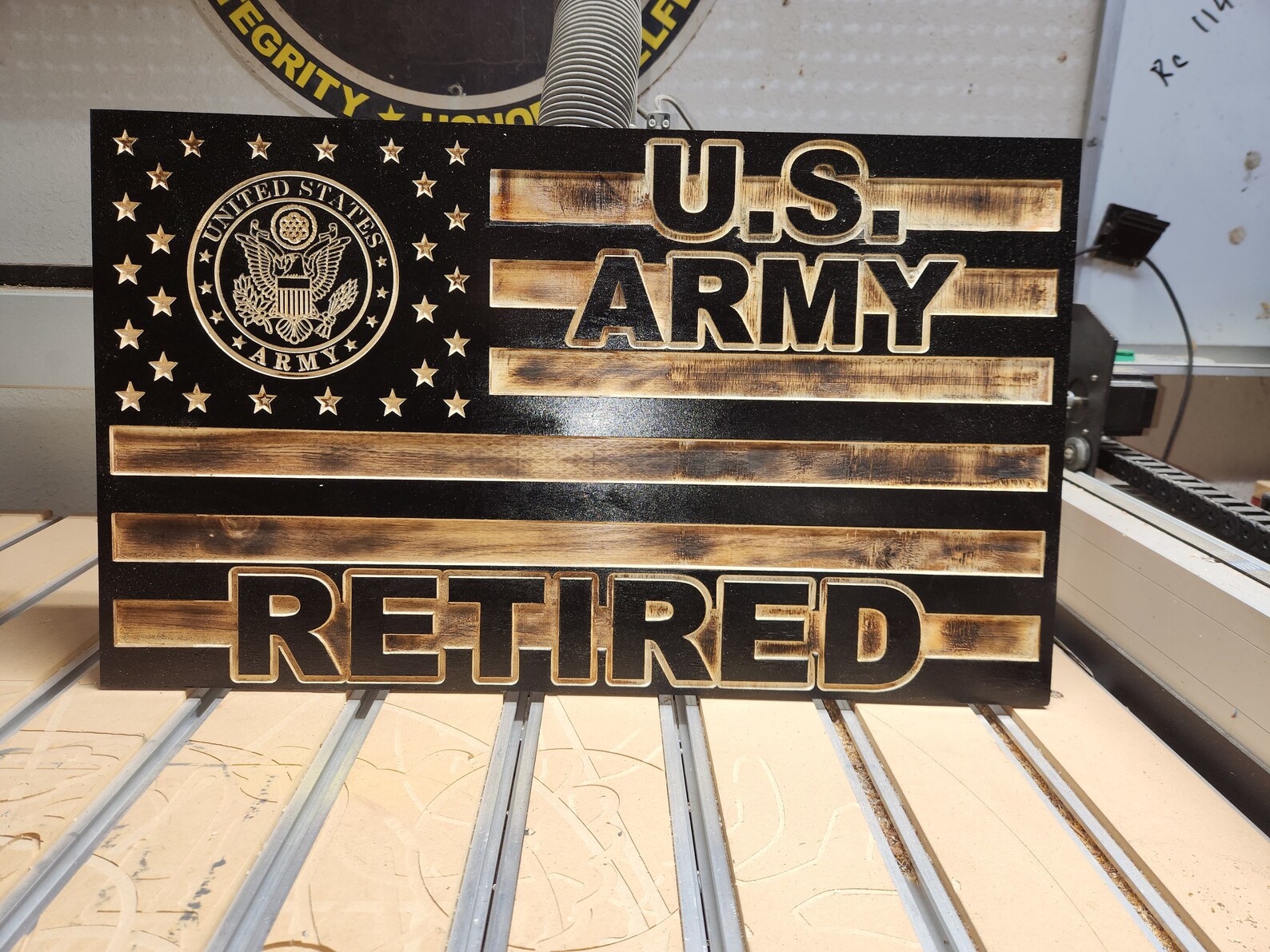 Wooden US Army Retirement Flag - Etsy
