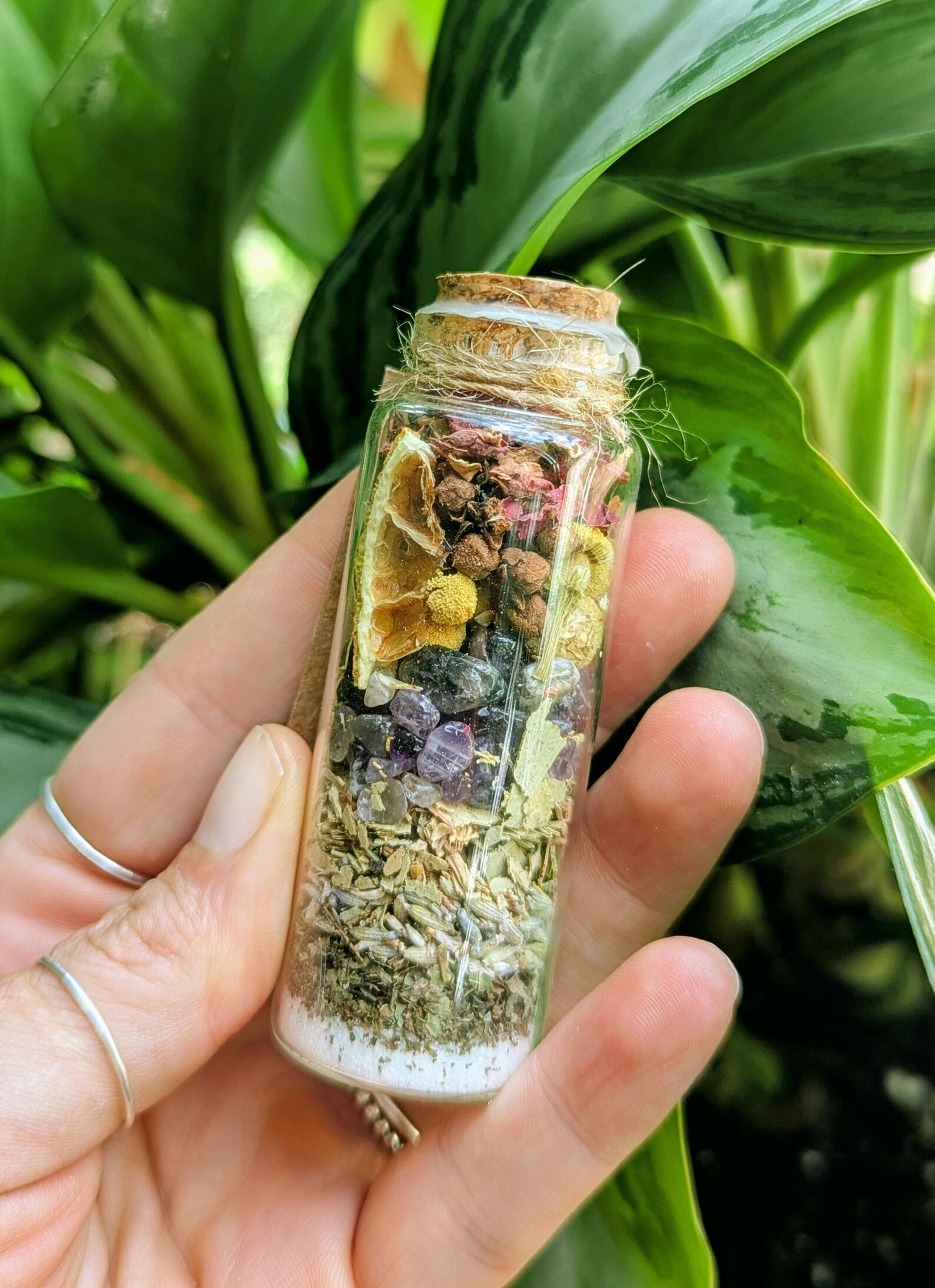 Intention Spell Jar: Herbs, Crystals, and Dried Flowers - Etsy