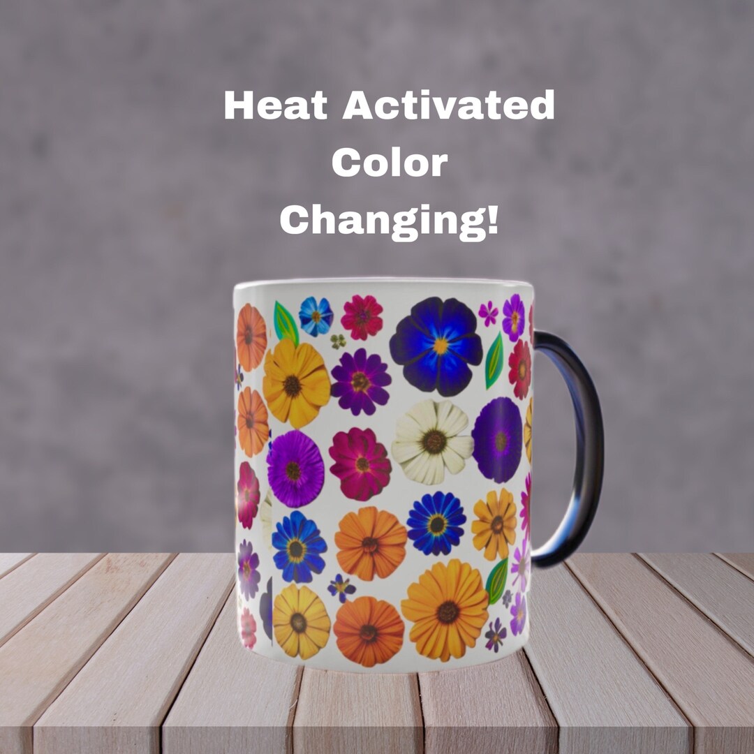 Heat Activated Color Morphing Ceramic Coffee Mug - 11oz Color-changing ...