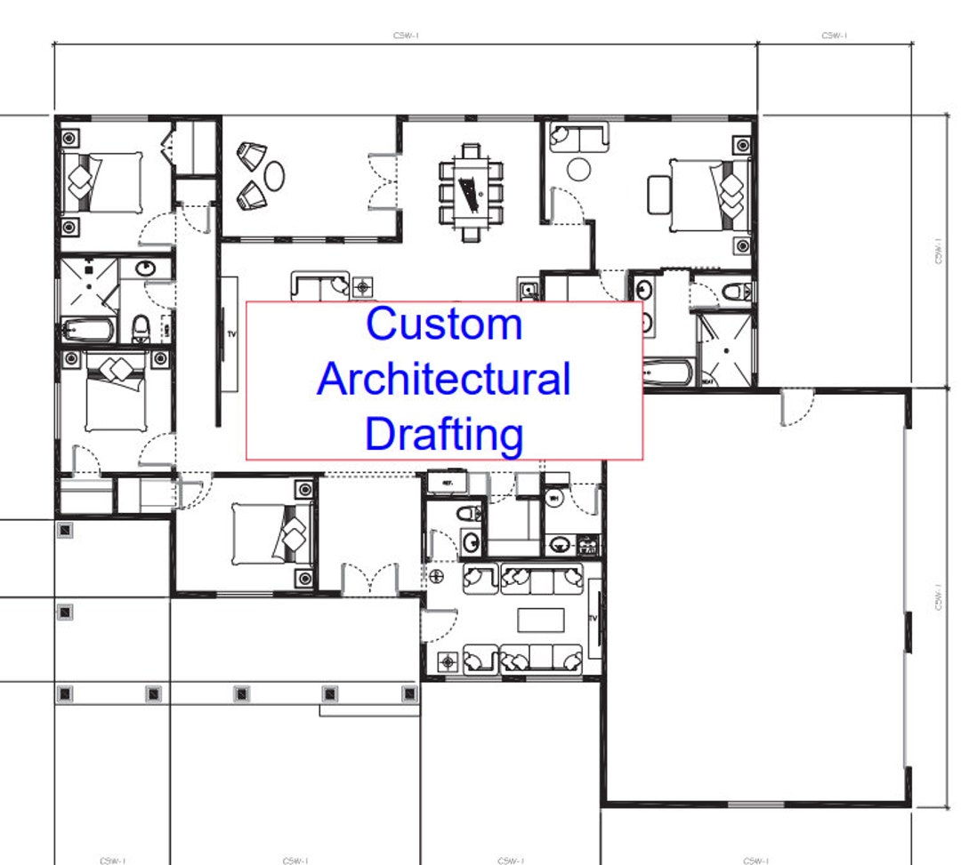 Custom Architectural Drafting - Etsy