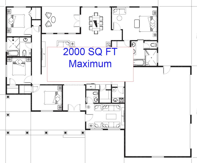 Custom Architectural Drafting, House Plan Drawing, Floor Plan Layout or ...