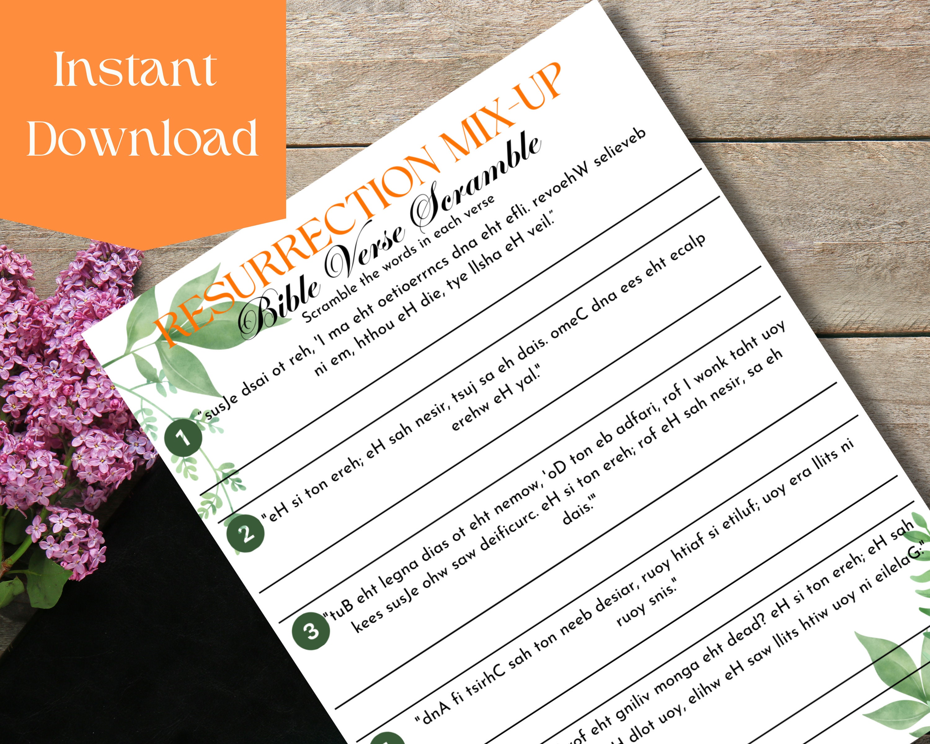 Easter Bible Verse Scramble Game, Printable Easter Games, Party Games ...