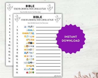 Bible Emoji Pictionary Game, Fun Bible Study Activity for Kids, Teens ...