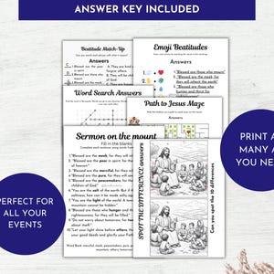 Sermon on the Mount Activity Pages for Kids – Coloring, Puzzles, Word ...