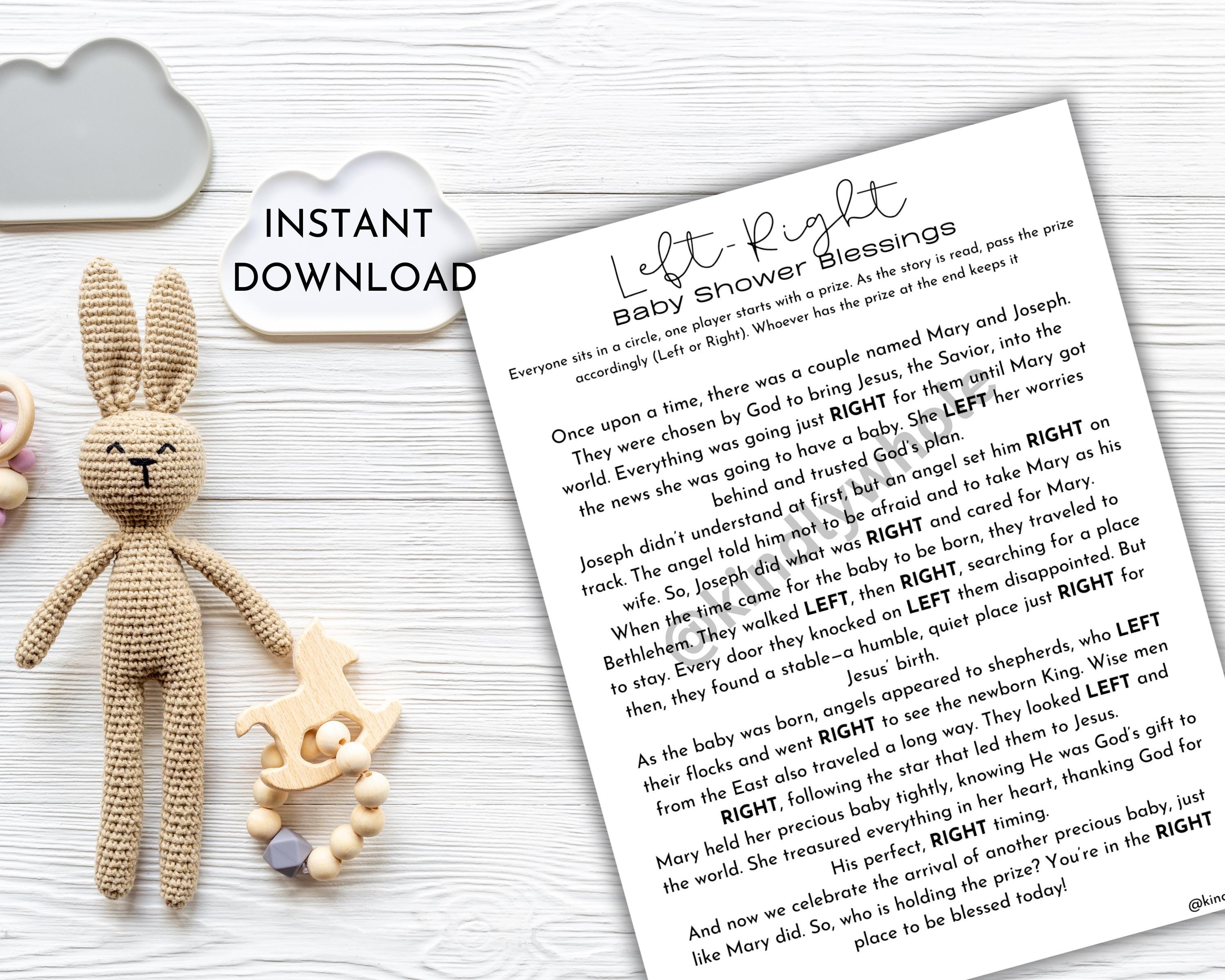 Bible-themed Left Right Game for Baby Showers - Fun, Printable ...