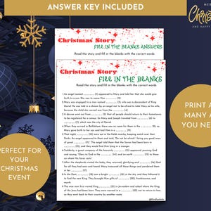Nativity Story Fill-in-the-blank Game: Christmas Bible Activity ...