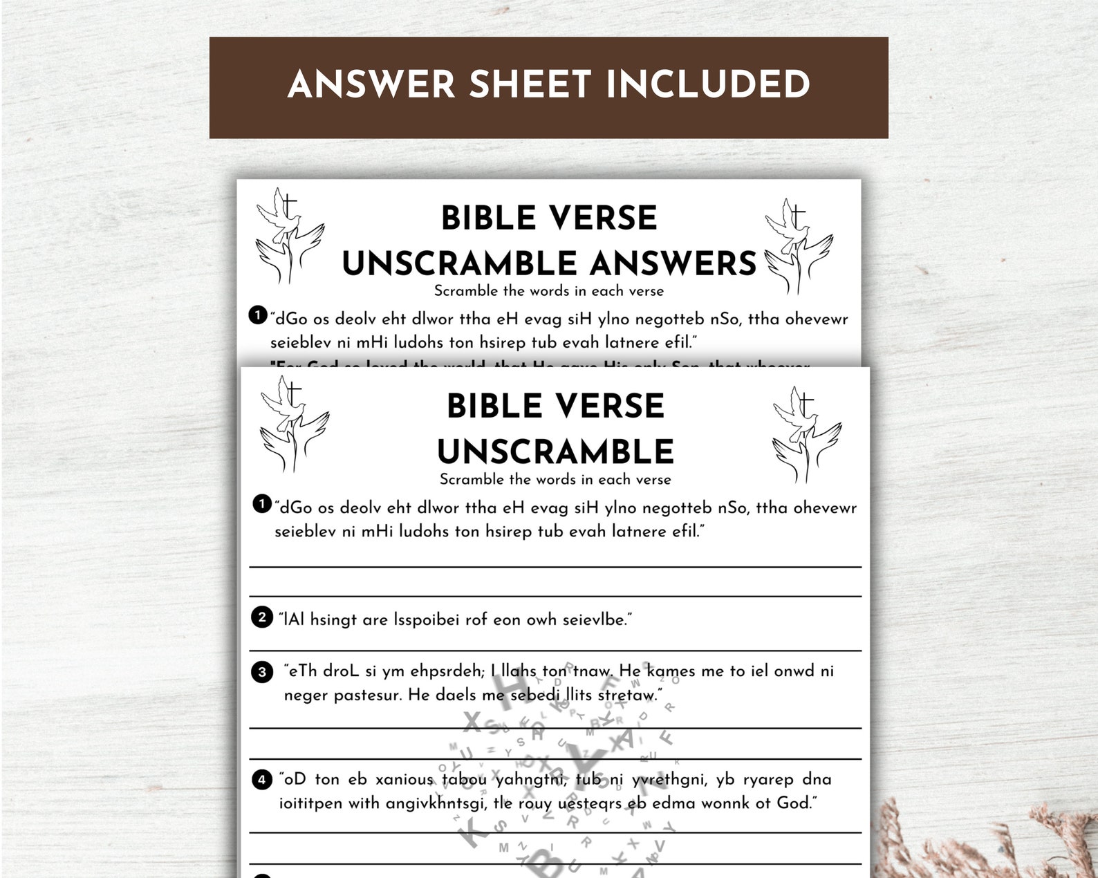 Bible Verse Unscramble Game, Printable Bible Games, Party Games ...
