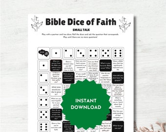 Christian Dice Roll & Share Game Printable Church Bible Roll Tell ...