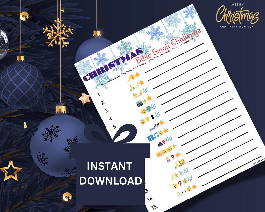 Bible-based Christmas Emoji Challenge Game | Fun Nativity-themed Puzzle ...