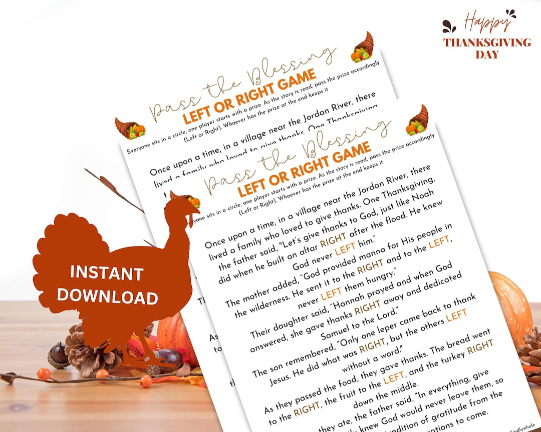 Thanksgiving Bible Game: Pass the Blessing - Christian Family Fun ...