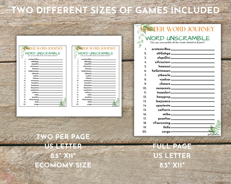 Christian Easter Sunday Bible Icebreaker Word Unscramble, 20 Bible ...