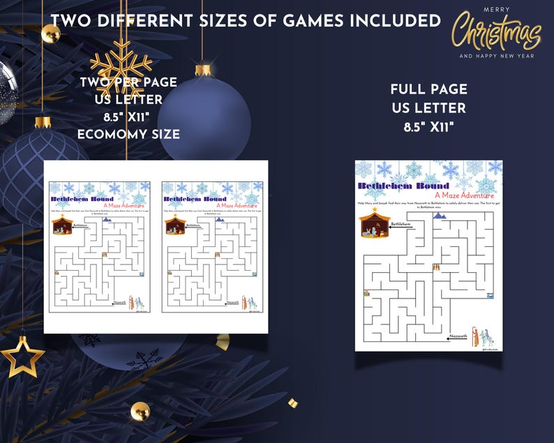 Bethlehem Maze Adventure: Nativity Printable Game (PDF Download) - Etsy