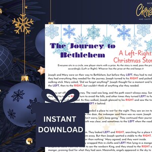 Nativity Story Christmas Game: Bible-based Left-right Activity (PDF) - Etsy