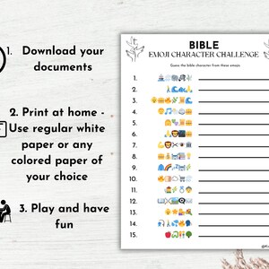 Bible Emoji Pictionary Game: Church Activity (digital Download) - Etsy