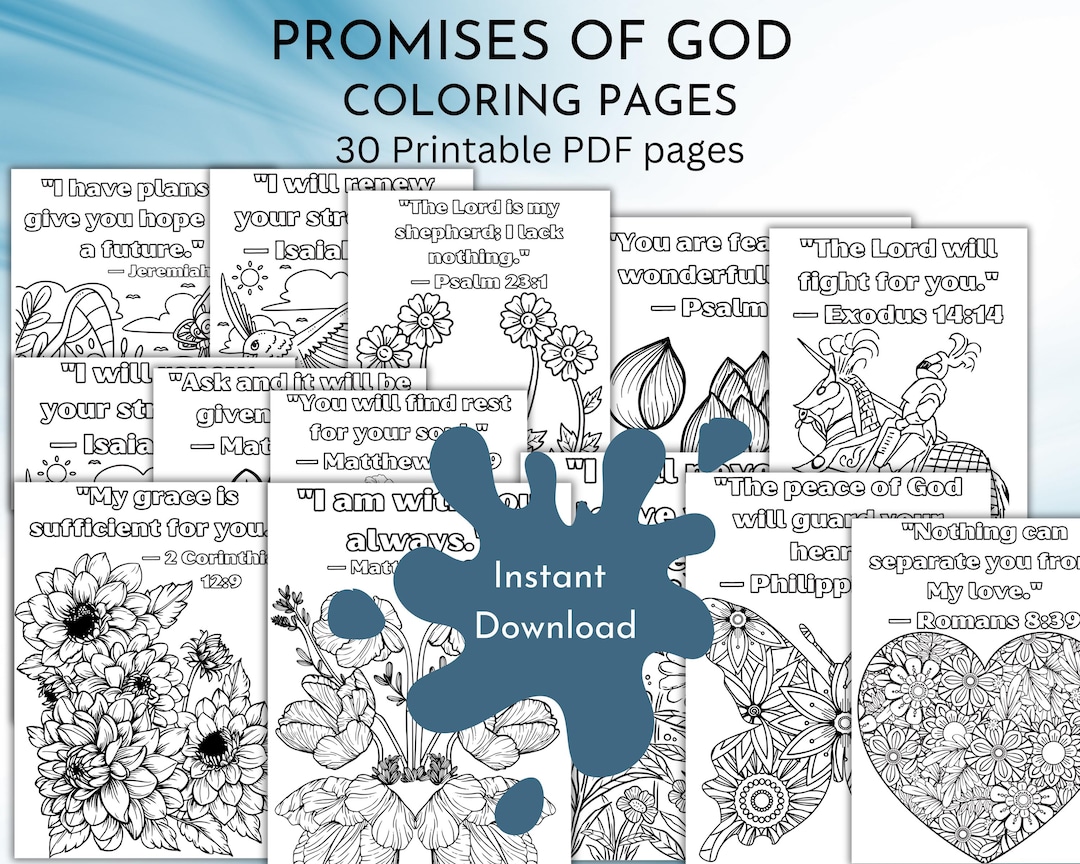 30 Bible Promises Coloring Pages – Inspiring Scriptures to Color ...