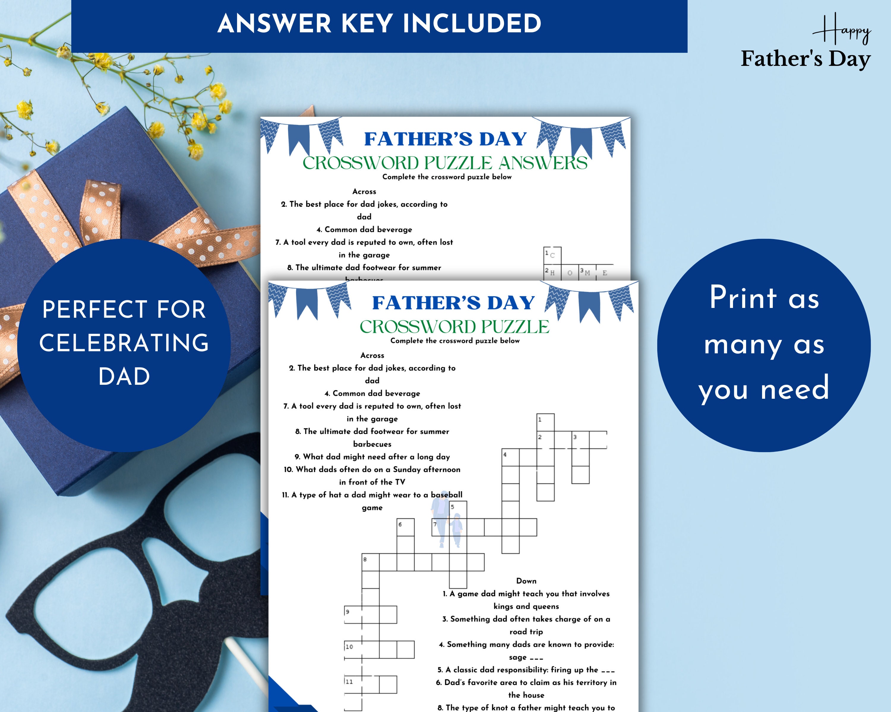 Fathers Day Bible Crossword Puzzle, Fathers Day Word Puzzle, Fathers ...