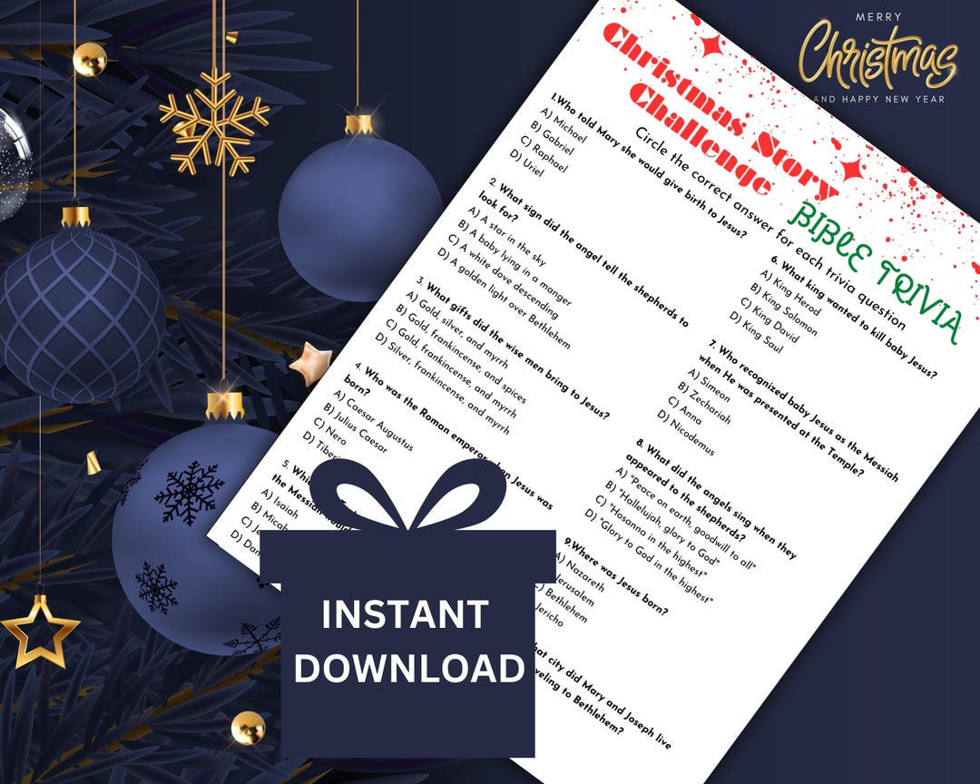Bible-based Christmas Trivia Challenge | Nativity Story Quiz Game ...
