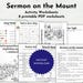 Sermon on the Mount Activity Pages: Bible Puzzles & Coloring (PDF) - Etsy