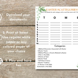 Printable Easter Bible Scattergories Game: Church Activity (digital ...