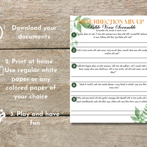 Easter Bible Verse Scramble Game, Printable Easter Games, Party Games ...
