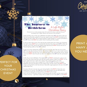 Nativity Story Christmas Game: Bible-based Left-right Activity (PDF) - Etsy