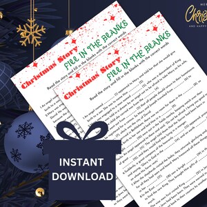 Nativity Story Fill-in-the-blank Game: Christmas Bible Activity ...