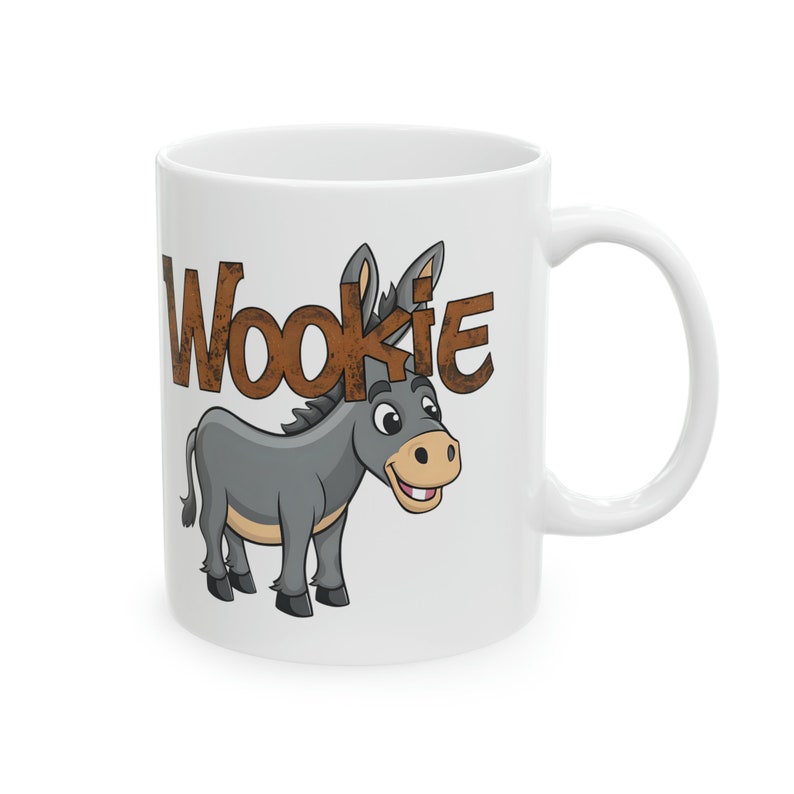 Wookie the Donkey Coffee Mug, Funny Mug, Cartoon Mug, Chicken, Funny ...