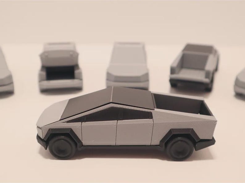 3D Printable Tesla Cybertruck Kit Card | Snap-fit Model (STL/3MF ...