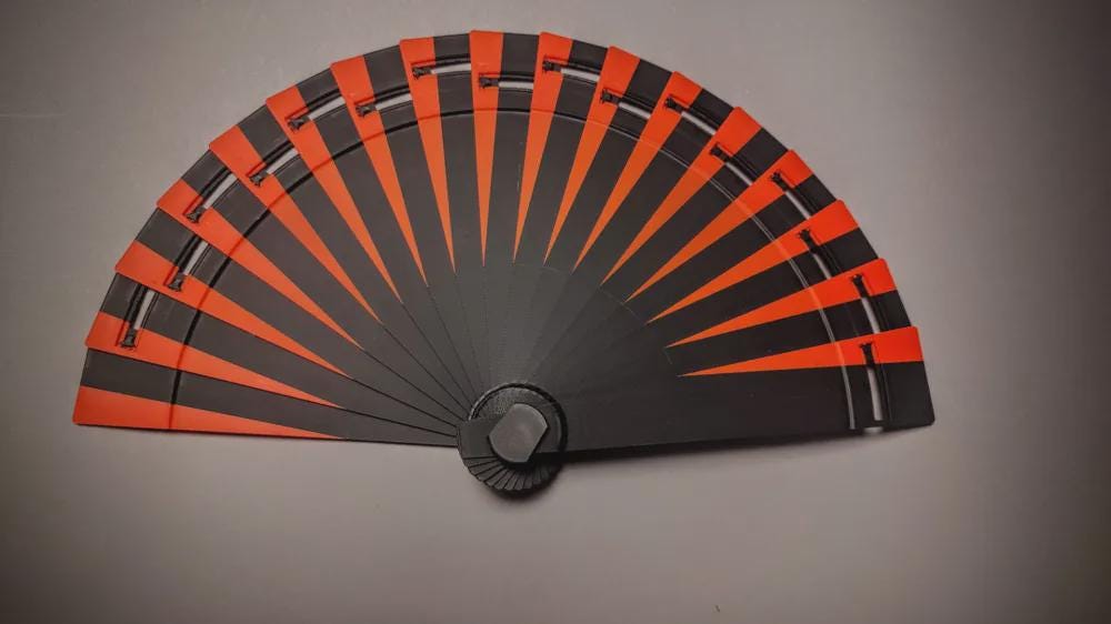 3D Printable Collapsible Hand Fan: Print-in-place Design (STL Digital ...