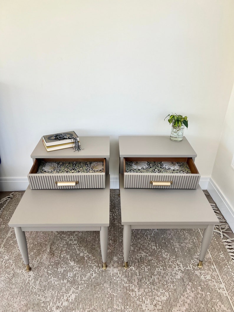 Vintage Mersman End Tables | Fluted Side Tables | Refinished MCM ...