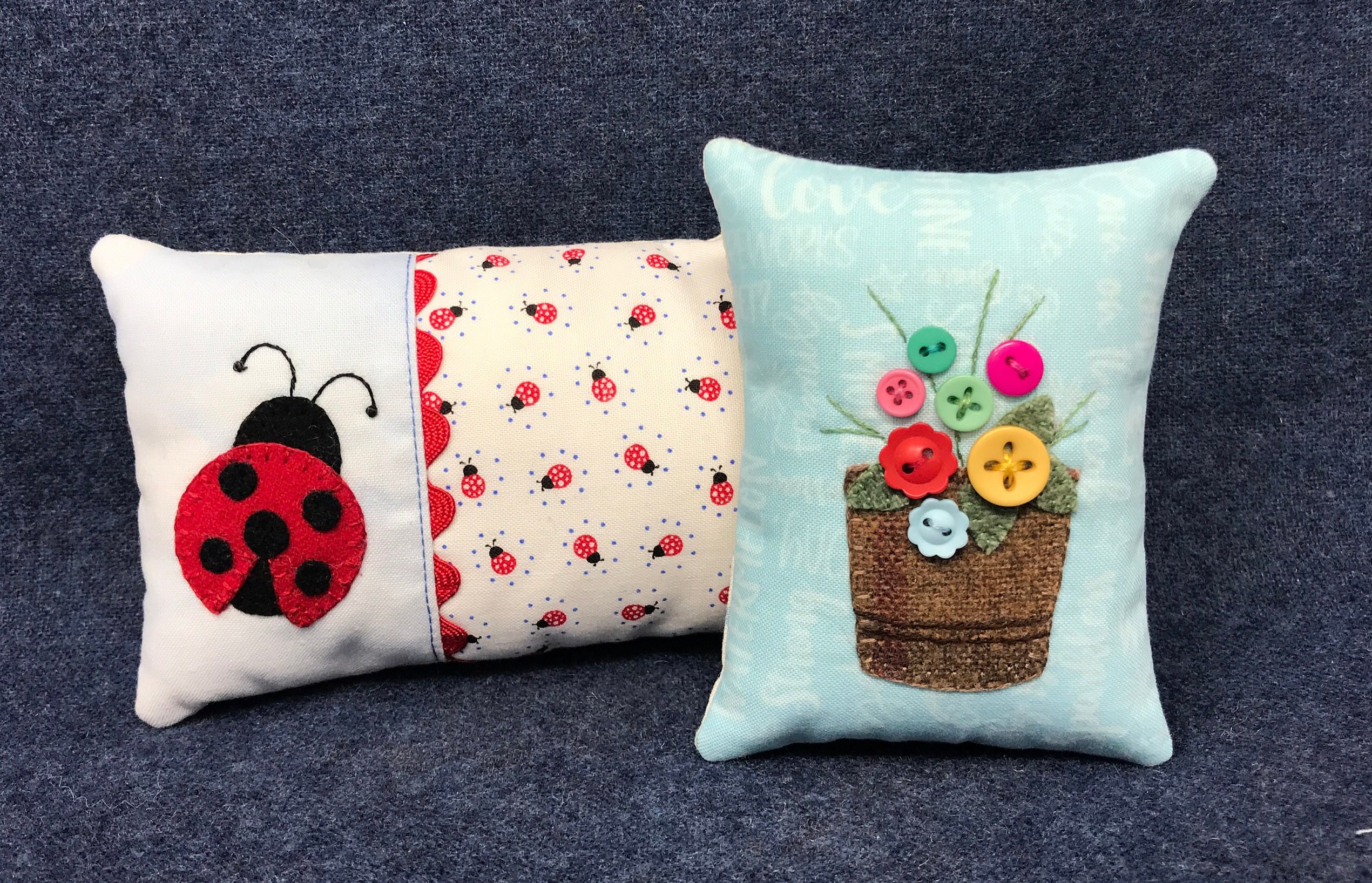 Kit Fun Ladybug Bowl Filler Wool Applique Kit Wool Felt Pattern Penny ...