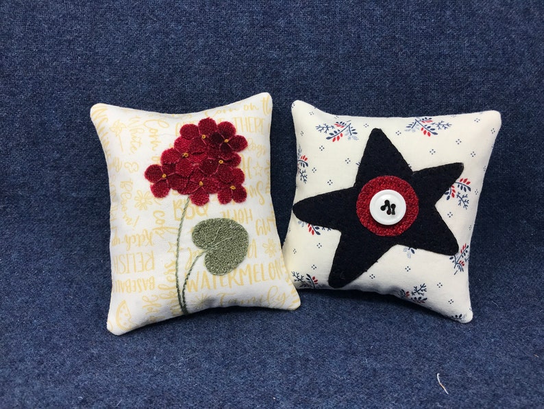 Kit Fun Geranium Bowl Filler Wool Applique Kit Wool Felt - Etsy