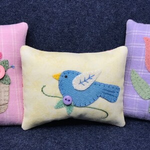 Kit Sweet Flower Bucket Bowl Filler Wool Applique Kit Wool Felt Pattern ...